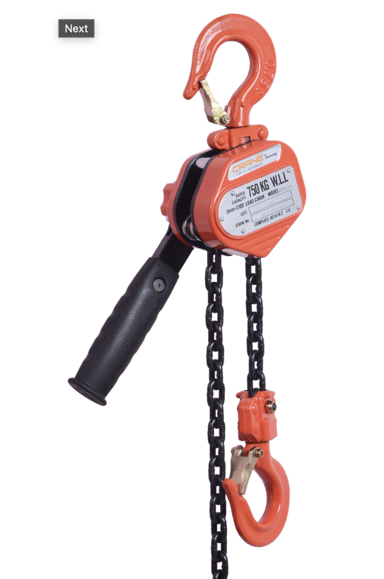 Crane Tough G100 750kg Mini Lever Block - 3.0m - CTMLB753 – Anything ...